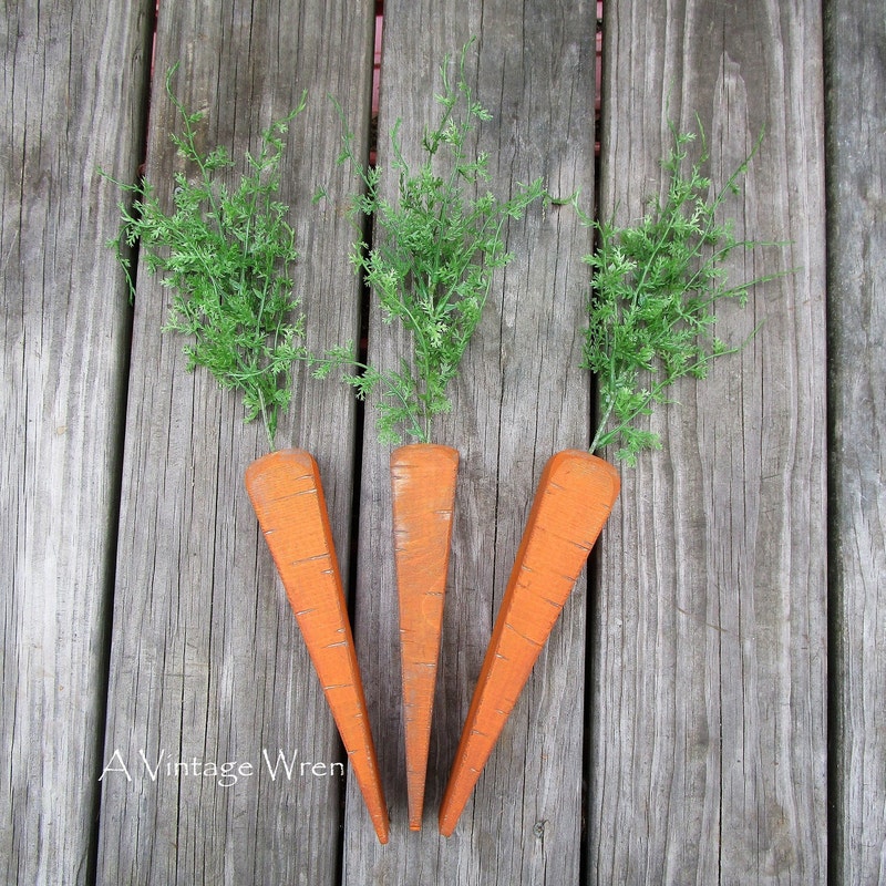 Wooden Carrots - Etsy