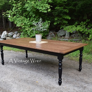 Rustic Oak Farm Table/ Dining Table/ Farmhouse Table/ Made in | Etsy