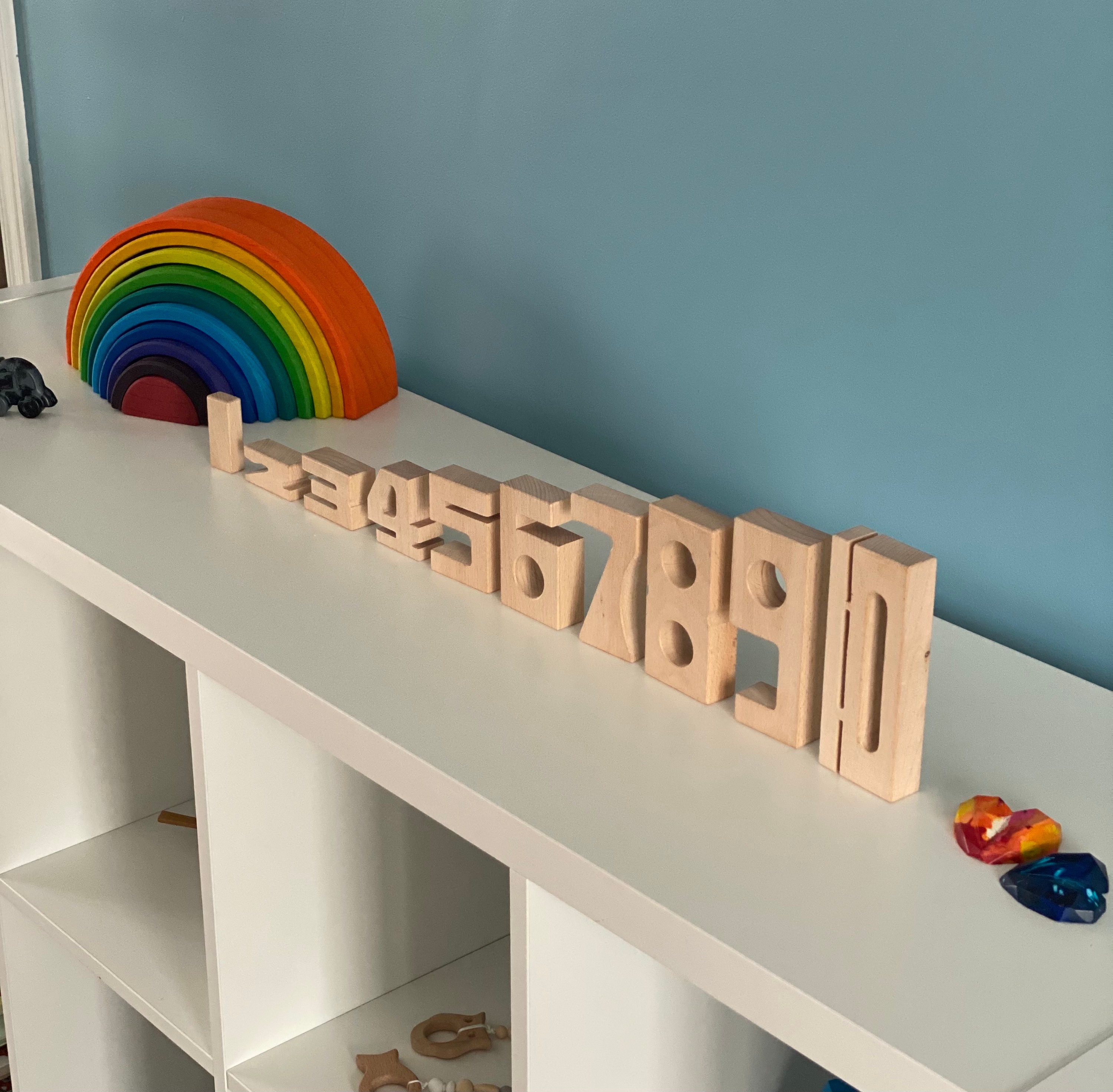 Numbered Blocks Sum Blocks Wooden Blocks Blocs Numérotés Montessori Toy ...