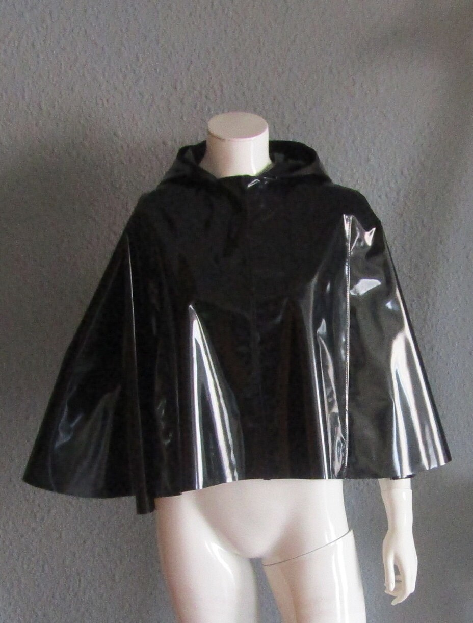 Cape/cloak Short Hooded PVC Vinyl - Etsy