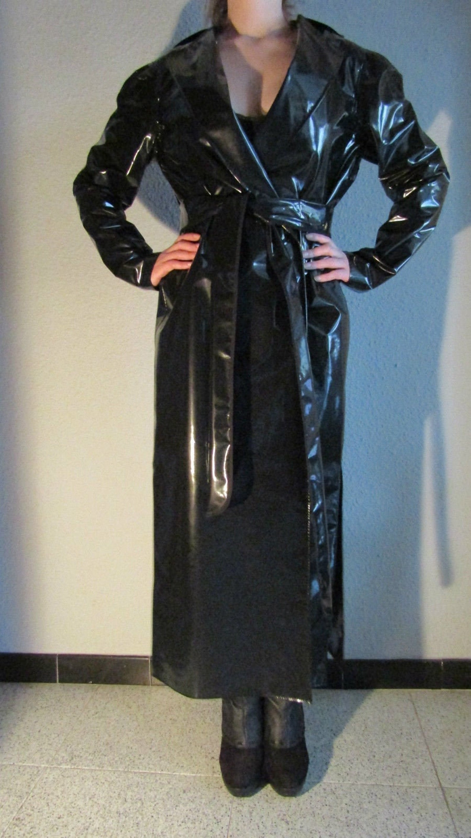 Raincoat PVC Unlined Full Length Coat Various Colours - Etsy