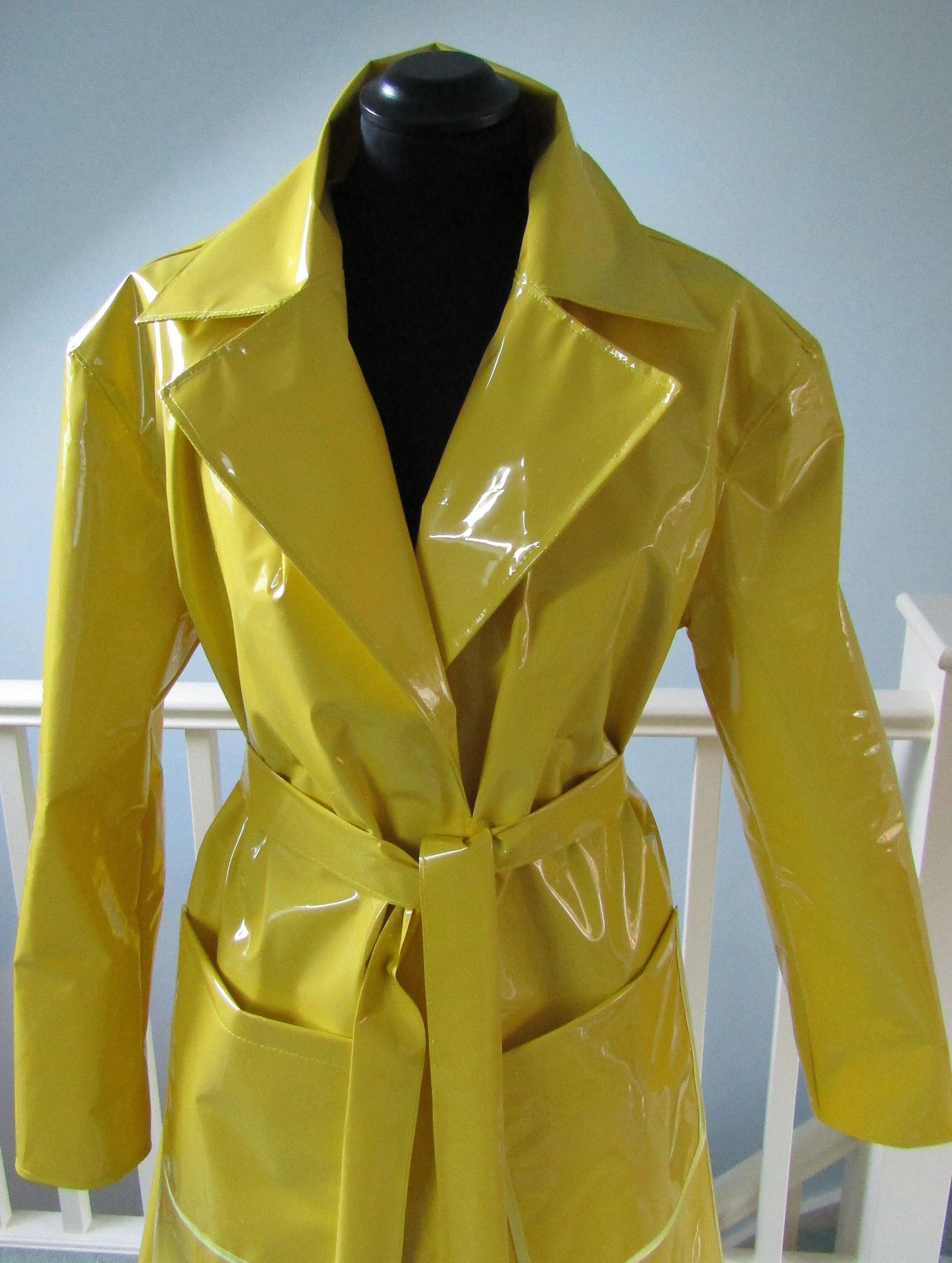 Raincoat PVC Unlined Full Length Coat Various Colours - Etsy