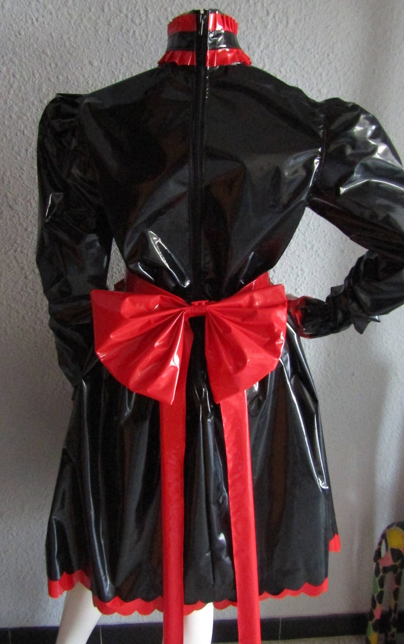 PVC Sissy Lockable Maids Dress Apron & Bow | Etsy Canada