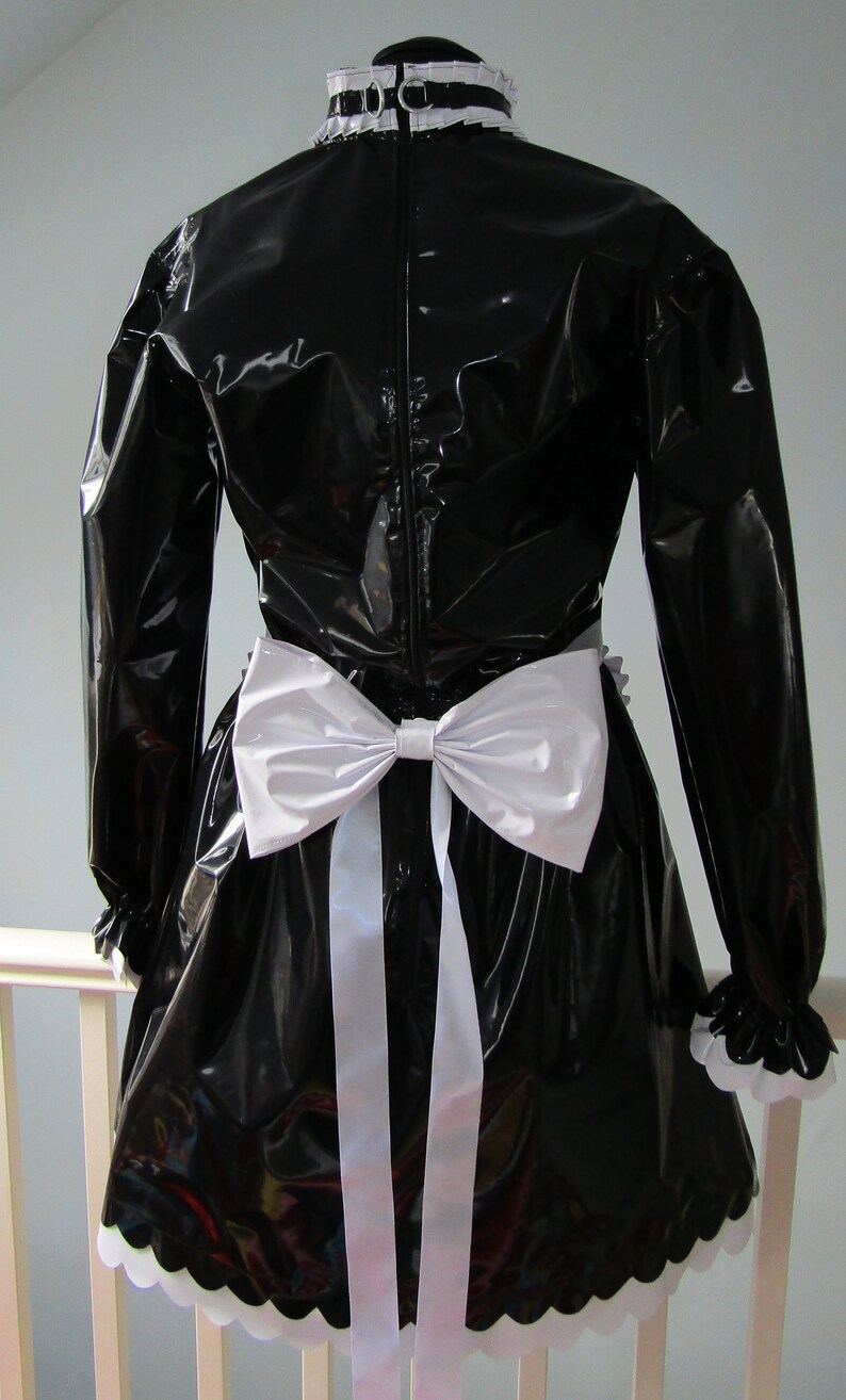 PVC Sissy Lockable Maids Dress Apron & Bow | Etsy Canada