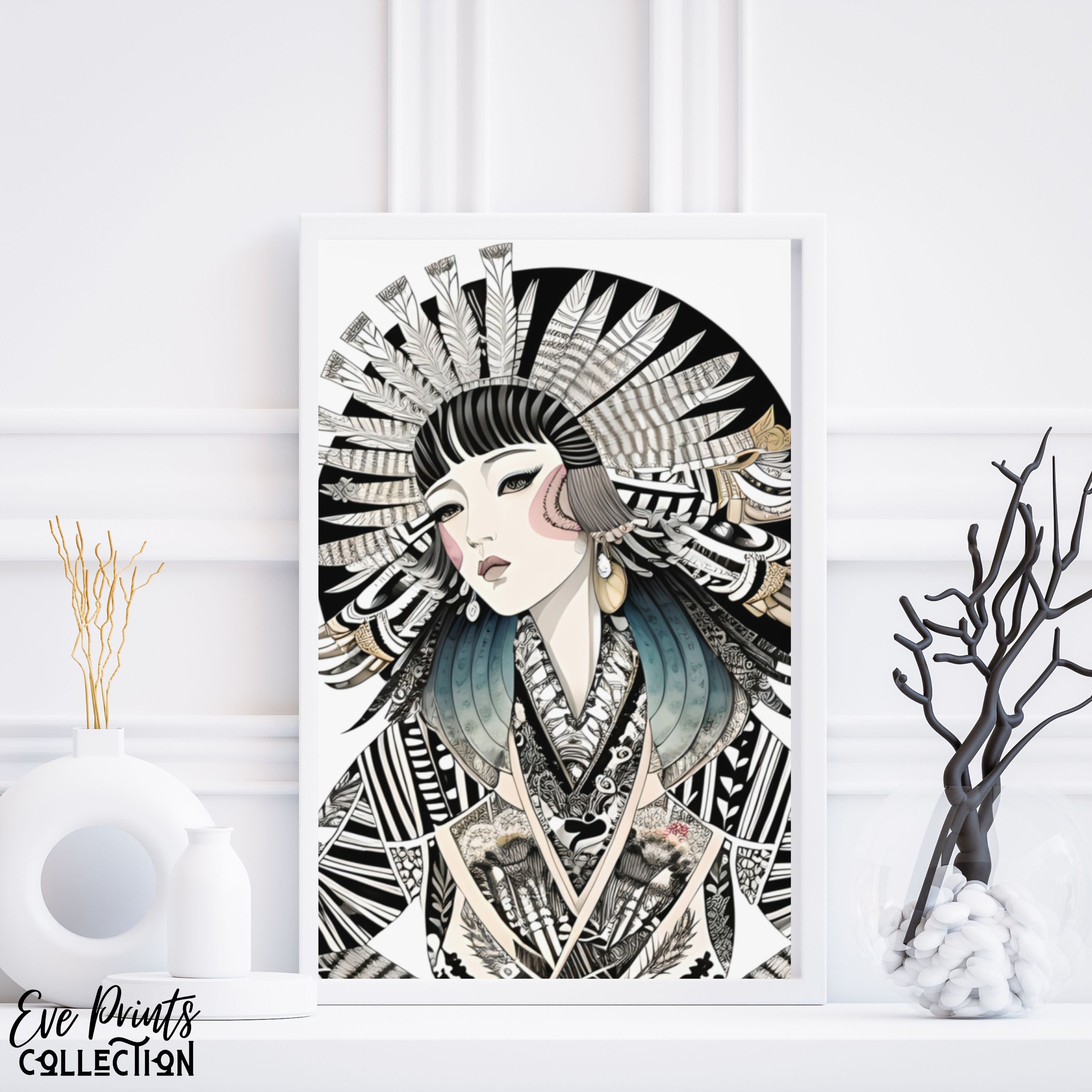Geisha Print Geisha Girl Art Japanese Watercolor Geisha Print With ...