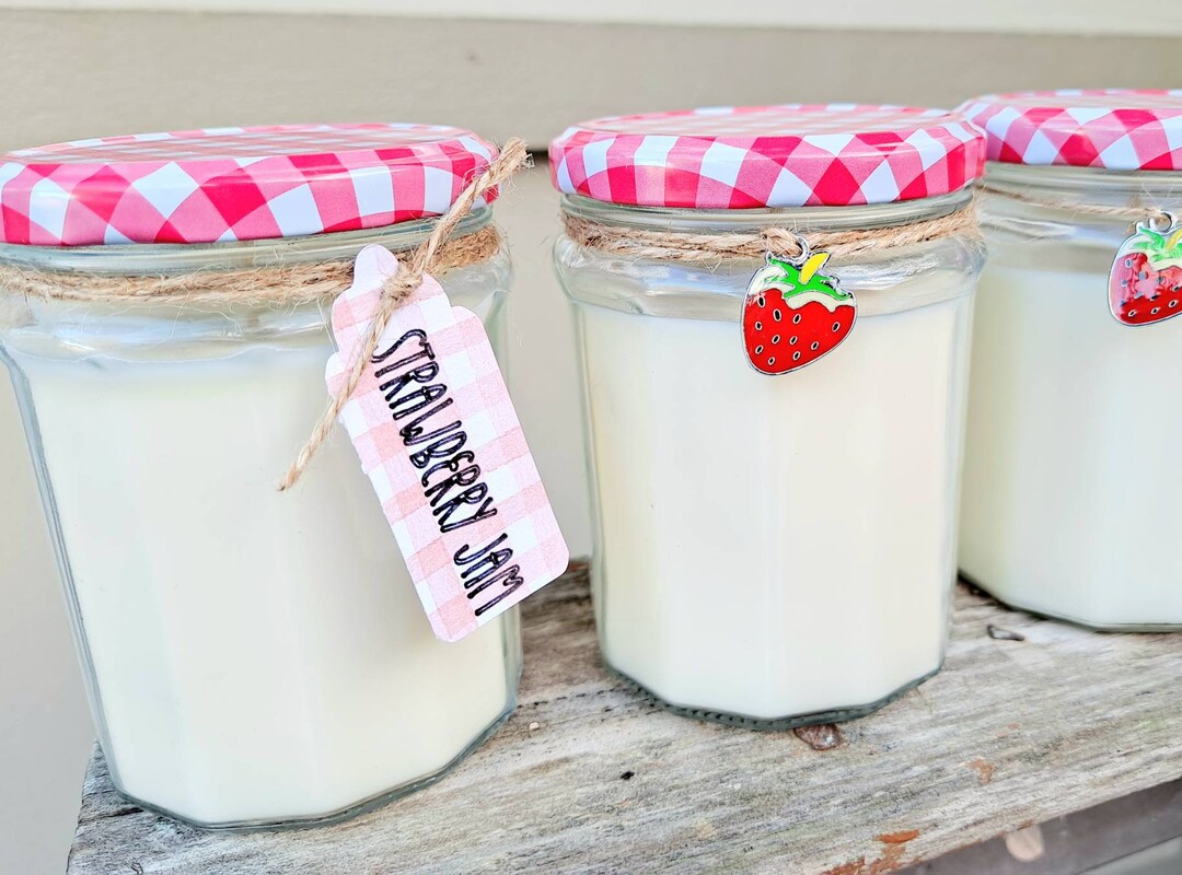 STRAWBERRY JAM Scented Soy Candles | 250ml | 370ml - Etsy Australia