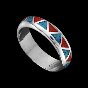 Navajo Handmade Turquoise Ring Southwest Native American Jewelry 925 ...