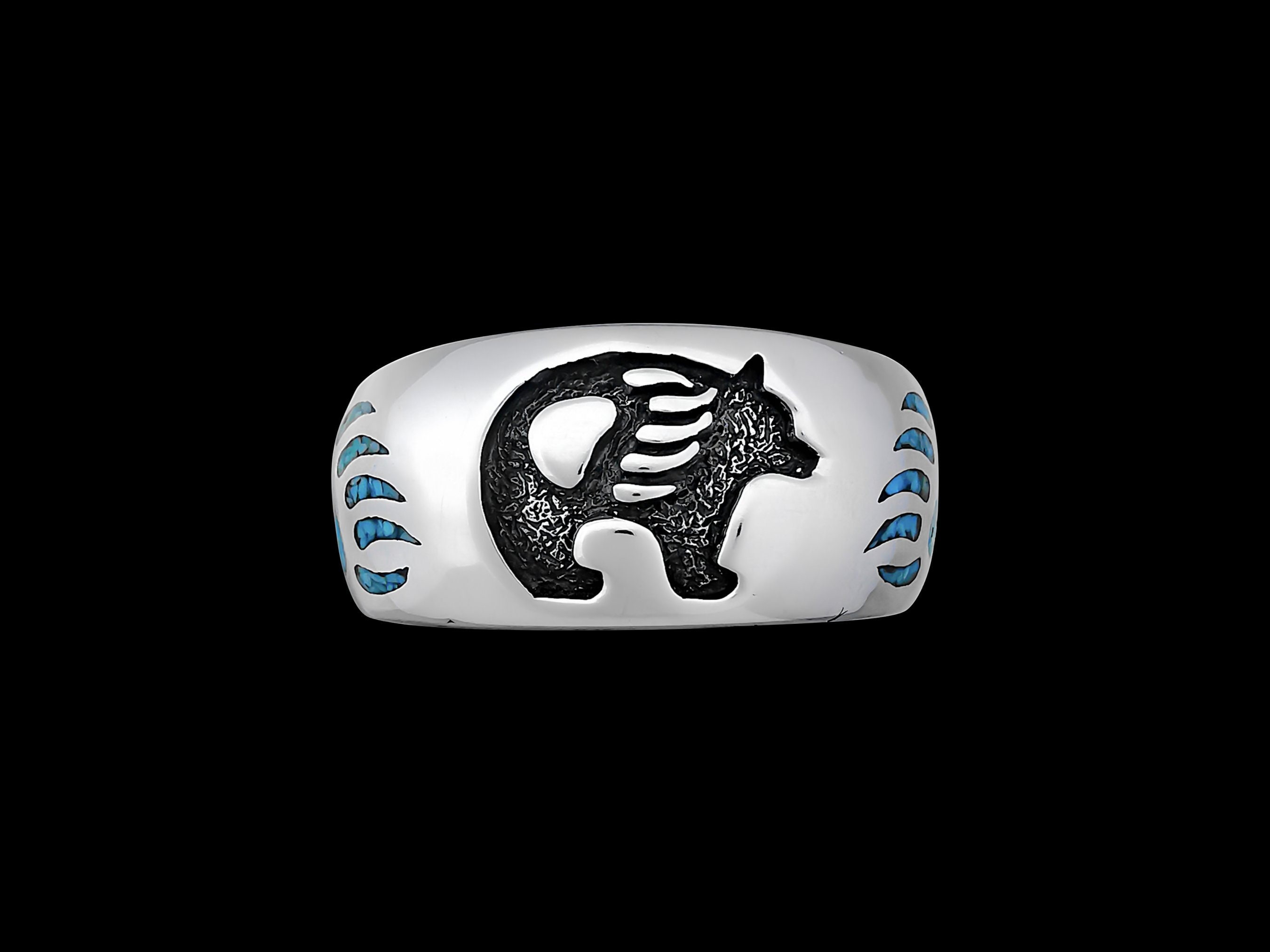 Bear Ring Bear Paw Ring 925 Sterling Silver Ring Turquoise | Etsy