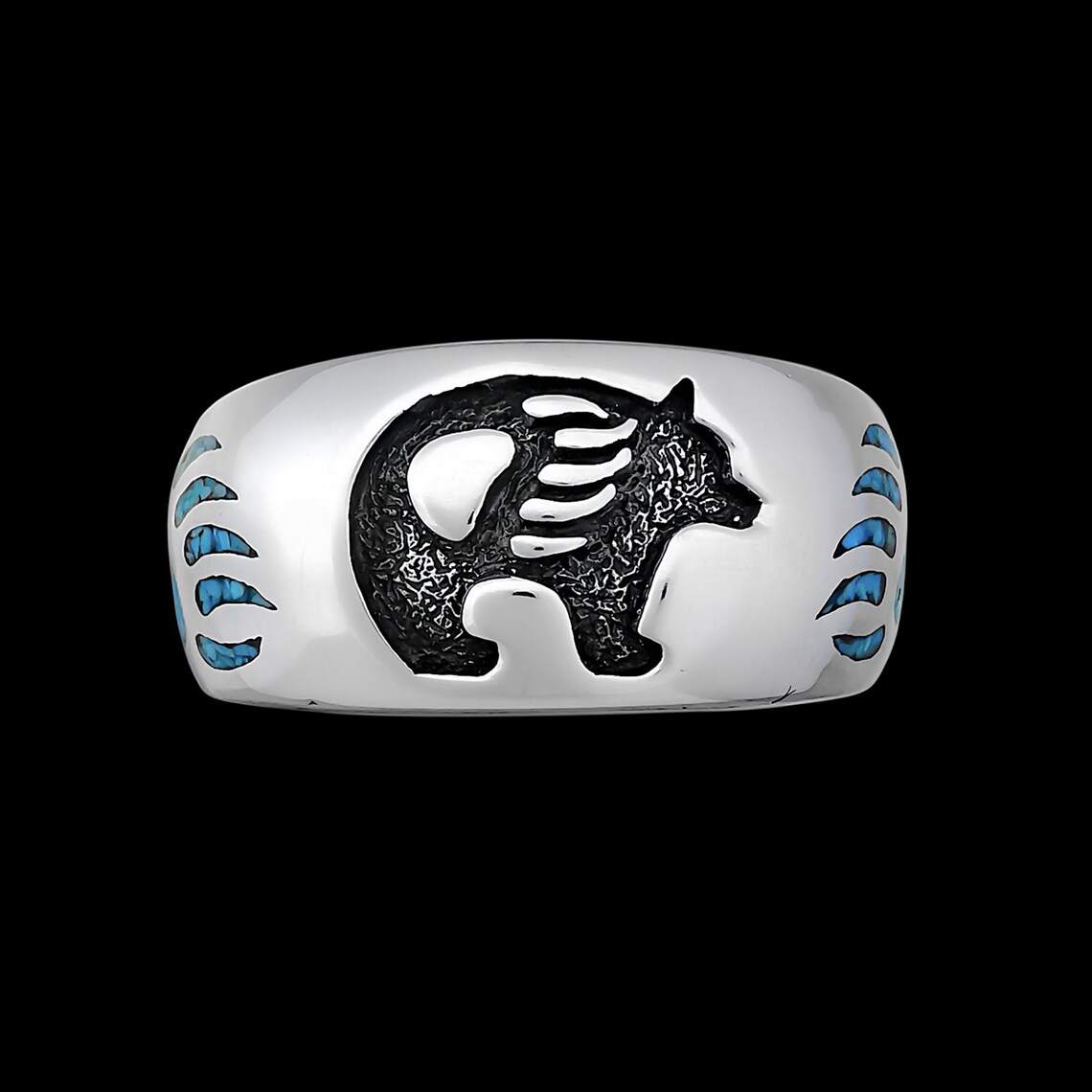 Bear Ring Bear Paw Ring 925 Sterling Silver Ring Turquoise - Etsy