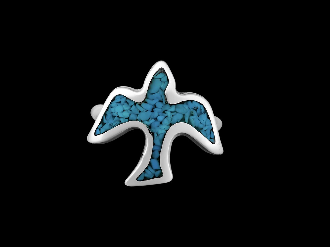 Seagull Ring, 925 Sterling Silver Ring, Seabird Ring, Turquoise Ring - Etsy