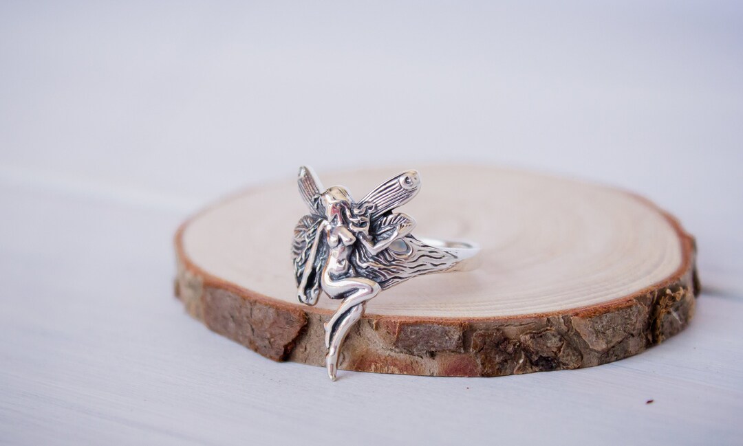 Beautiful Sterling Silver Ring With Faerie Fairy Design - Etsy