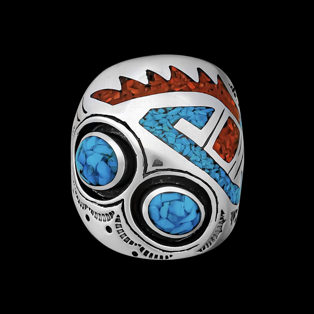 Roie Jaque Ring 925 Sterling Silver Navajo Handmade Tribe Design Native ...