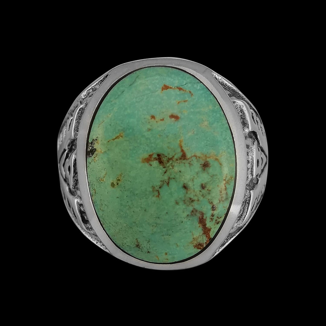 Sierra Nevada Turquoise Ring, Thunderbird Ring, 925 Sterling Silver ...