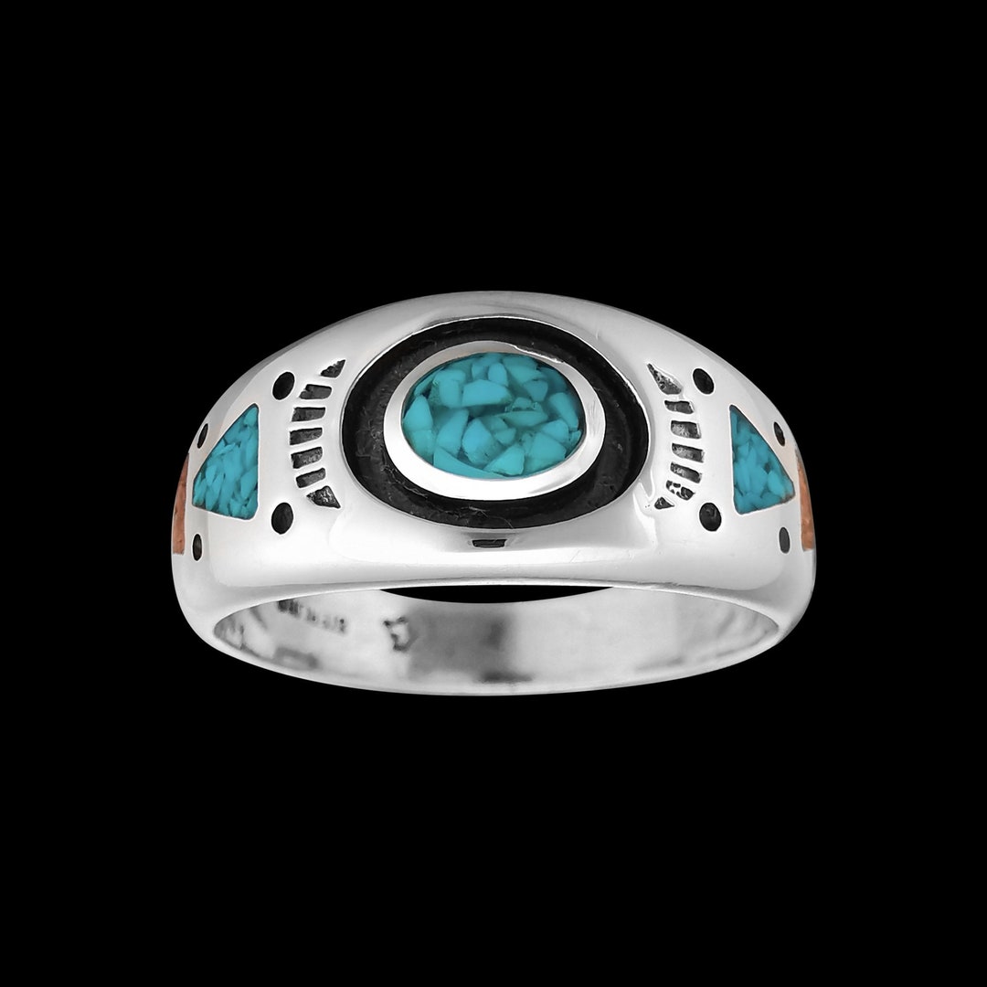 Navajo Handmade Ring Roie Jaque Design 925 Sterling Silver Native ...
