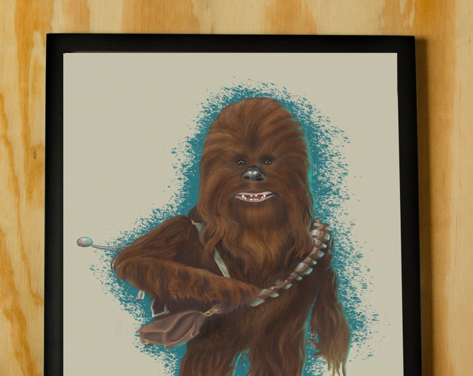 Star Wars Chewbacca Cute Poster Print - Etsy