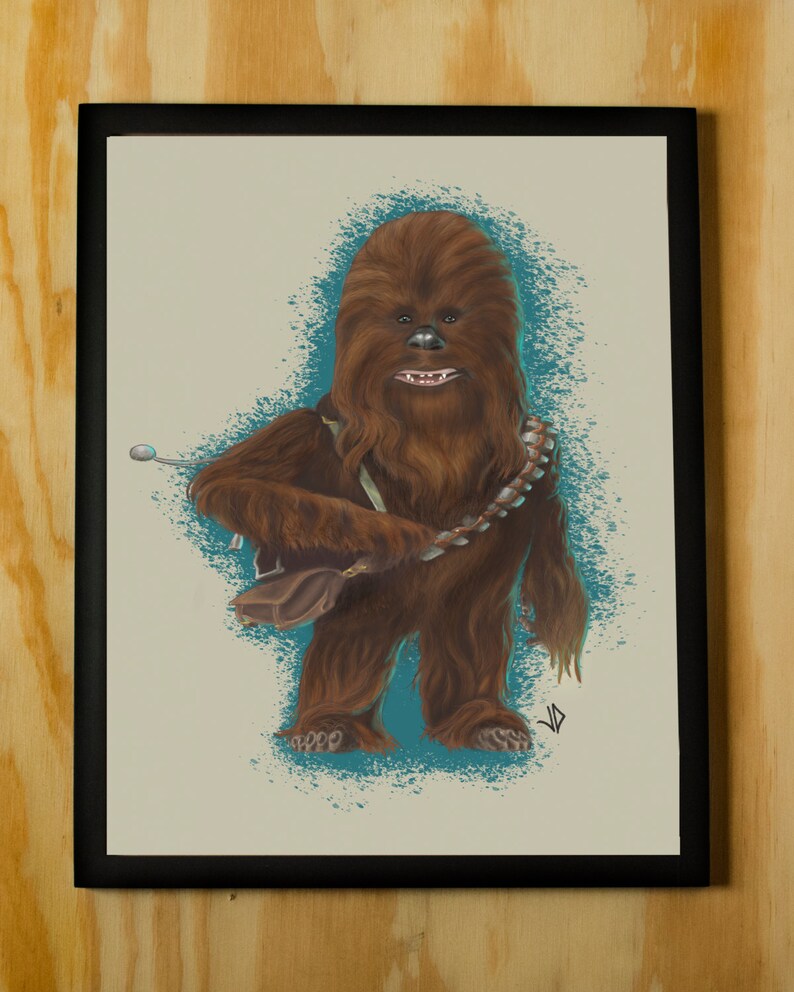 Star Wars Chewbacca Cute Poster Print - Etsy