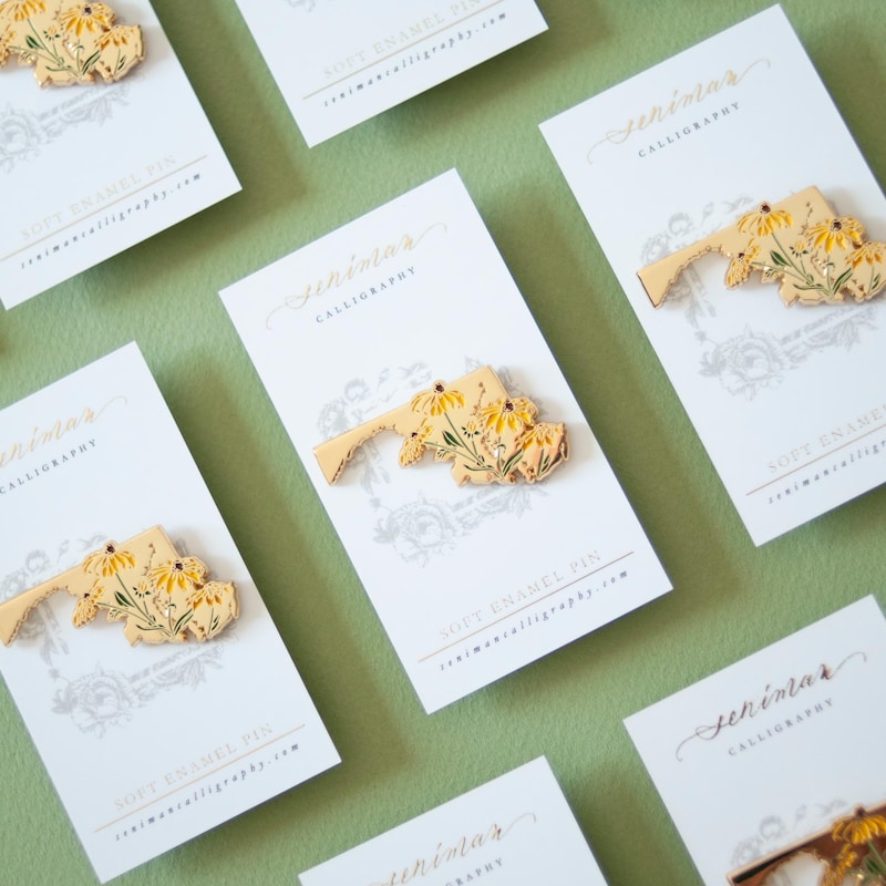 Black Soft Flower Pin - Etsy