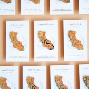 Gold California Poppy Soft Enamel Pin - Etsy