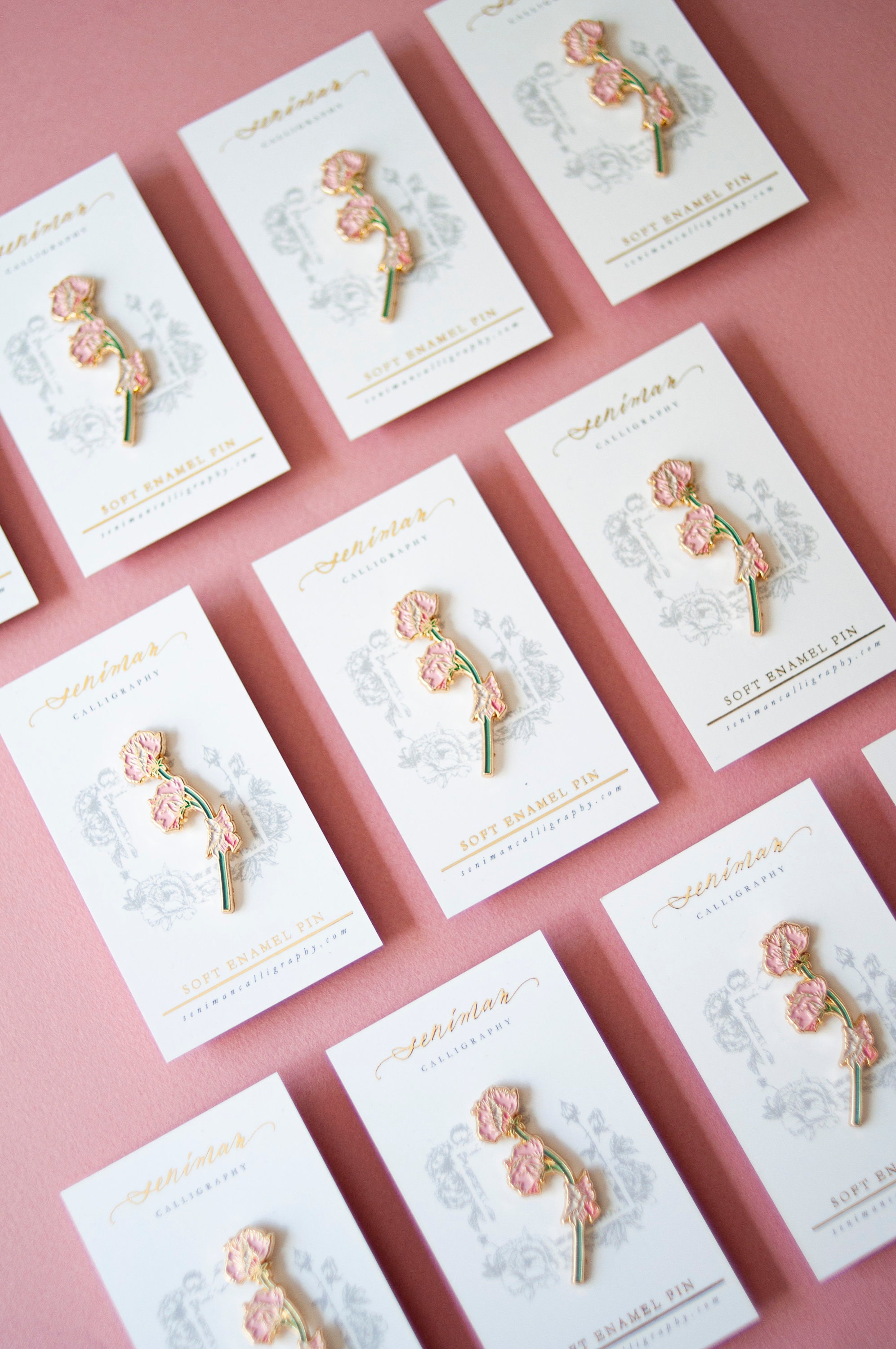 Pink Sweet Peas Soft Enamel Pin | Etsy