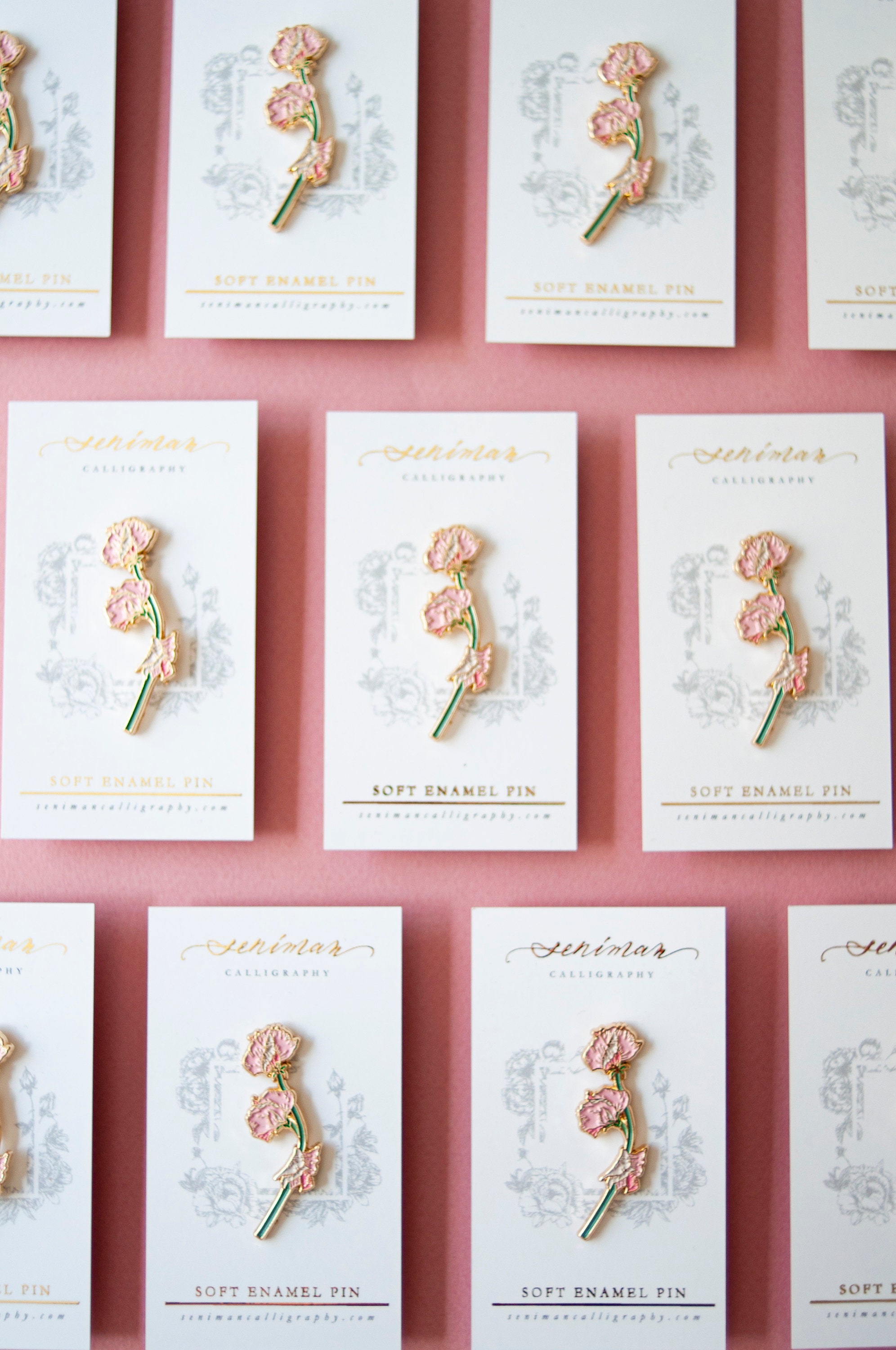 Pink Sweet Peas Soft Enamel Pin - Etsy