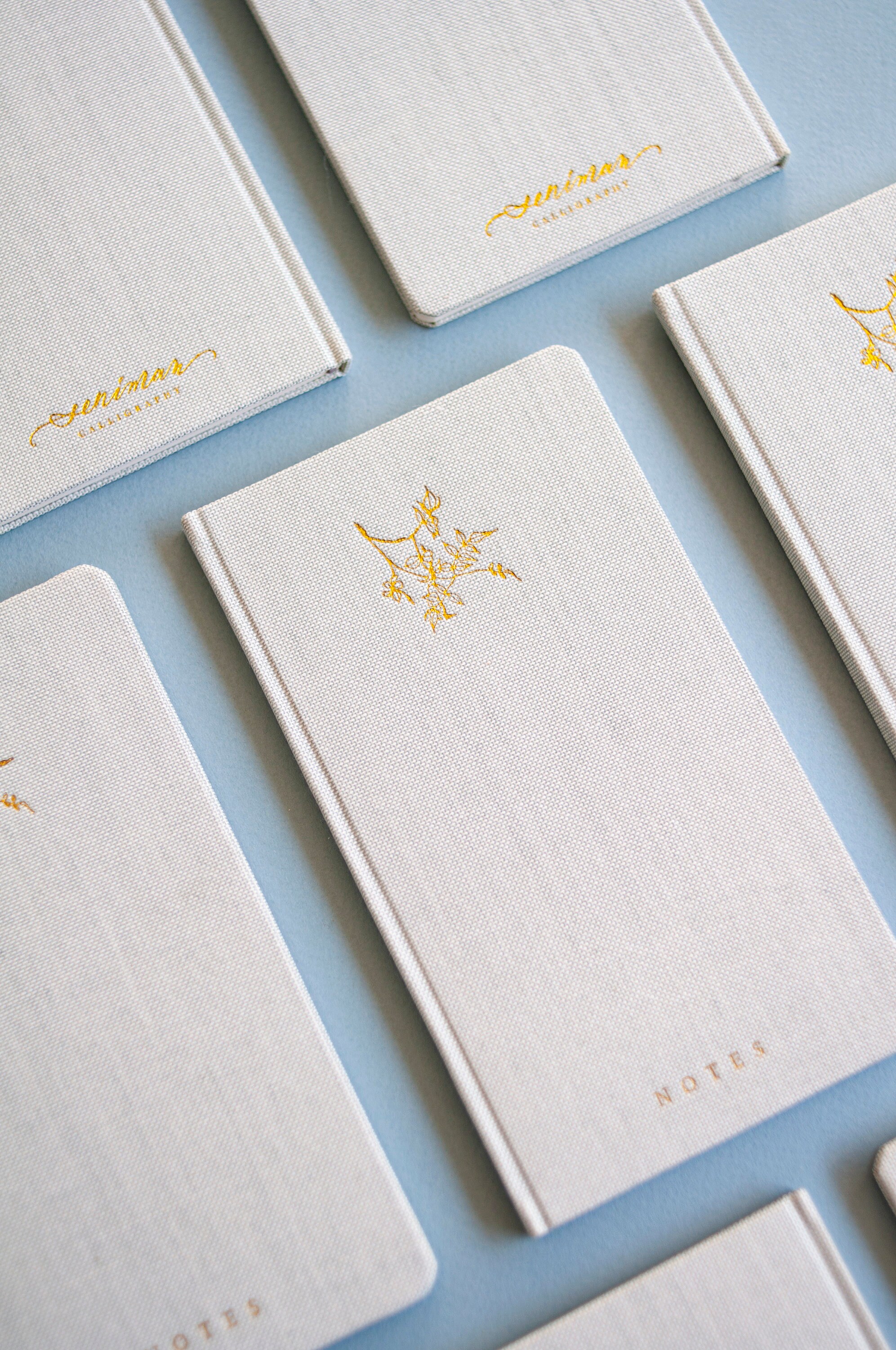 Jasmine Vine Grey Linen Notebook - Etsy