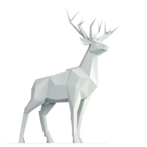 Deer Paper Diy Crafting Low Poly - Etsy