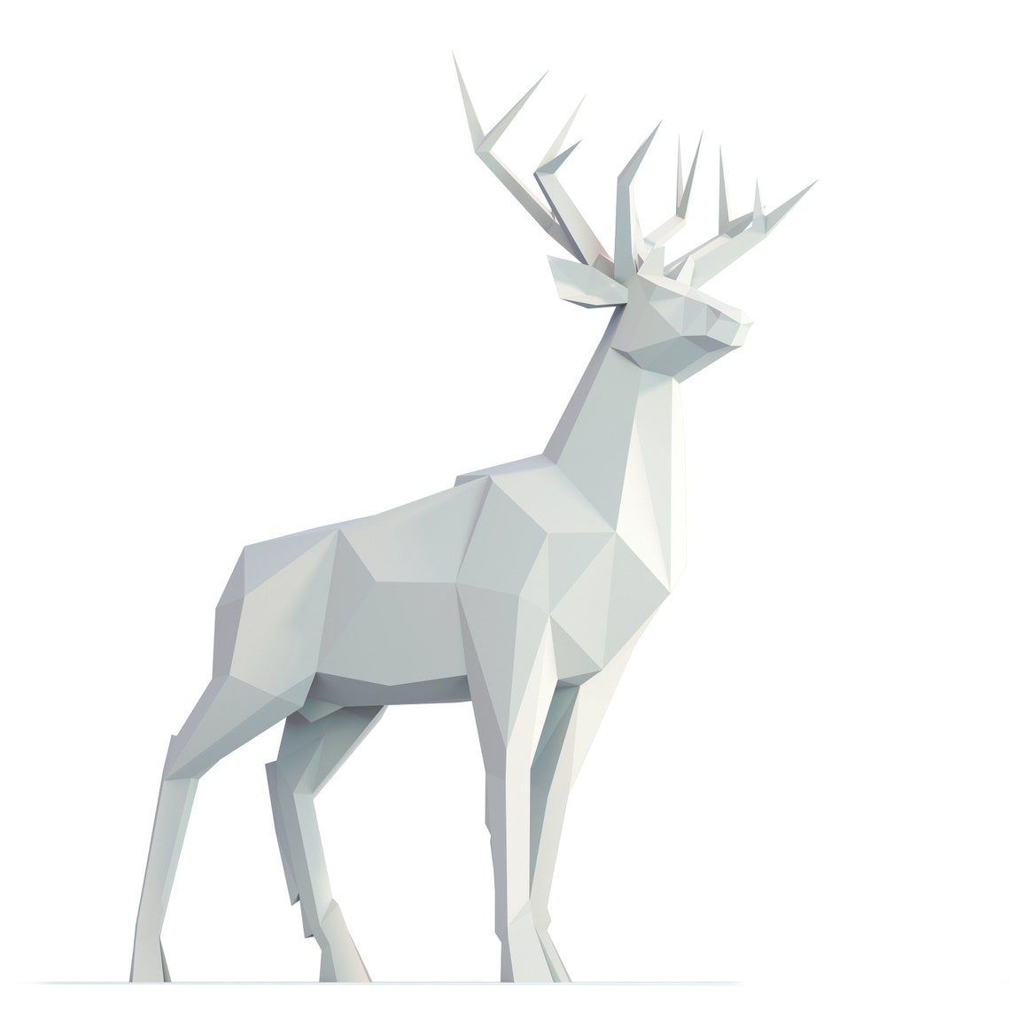 Deer Paper Diy Crafting Low Poly - Etsy