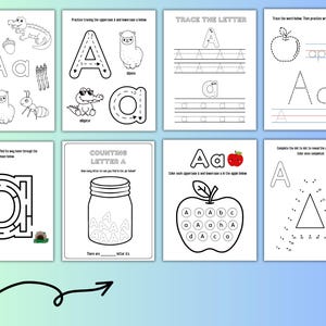 Preschool Pre-k + Kindergarten Letter A Worksheets | Printable Kids ...