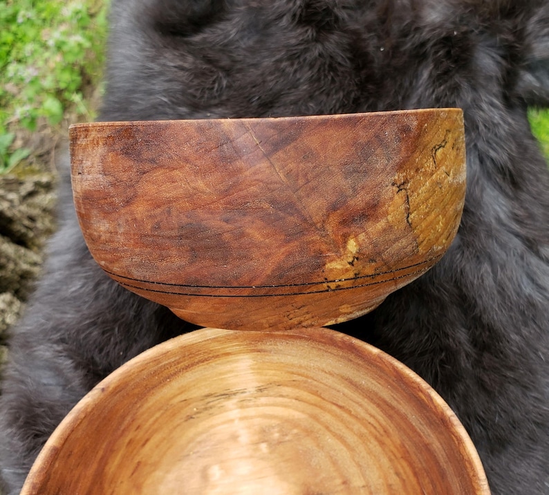 Viking-style Ale Bowl, Hand-turned Birch Wooden Bowl - Etsy