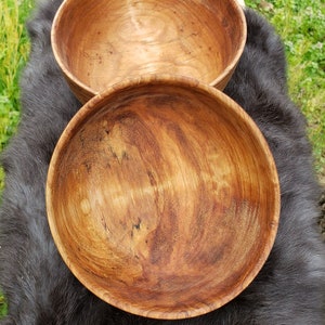 Viking-style Ale Bowl, Hand-turned Birch Wooden Bowl - Etsy