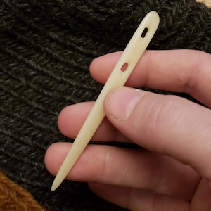 Large Two-eyed Bone Nalbinding Needle - Etsy