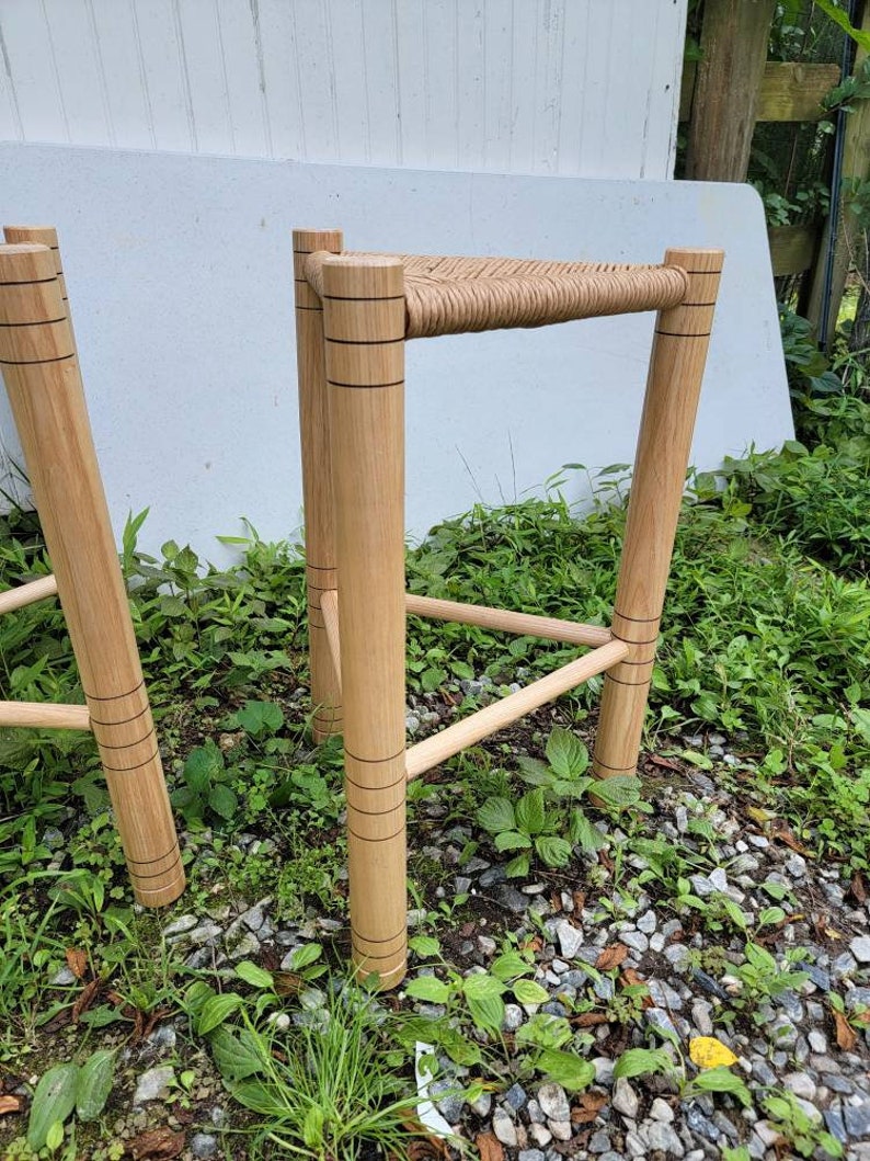 Turned Wooden Stool Ash Wood Rustic Medieval Triangle Stool - Etsy