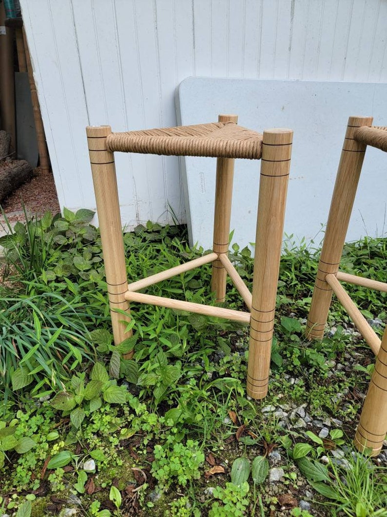 Turned Wooden Stool Ash Wood Rustic Medieval Triangle Stool - Etsy