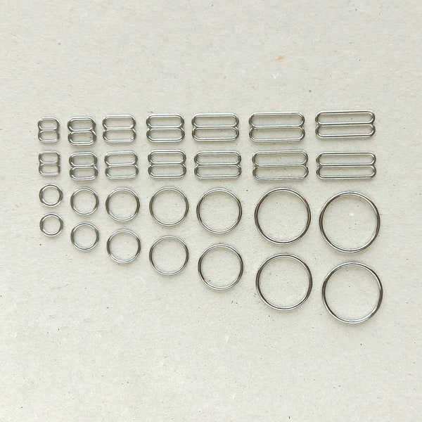 1/4 Metal Ring and Slider - Etsy