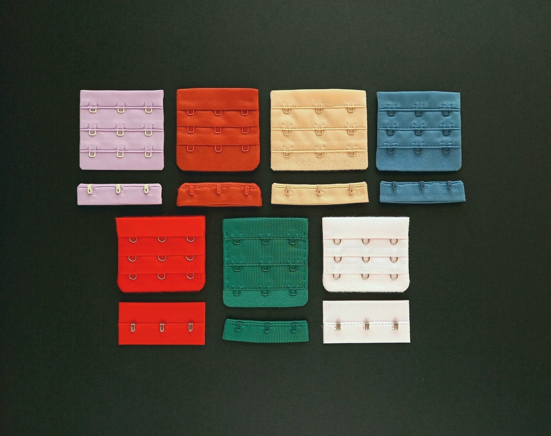 3x3 Bra Hook and Eye Set. 3 Row Fastener for Lingerie. Bra Back Closure ...