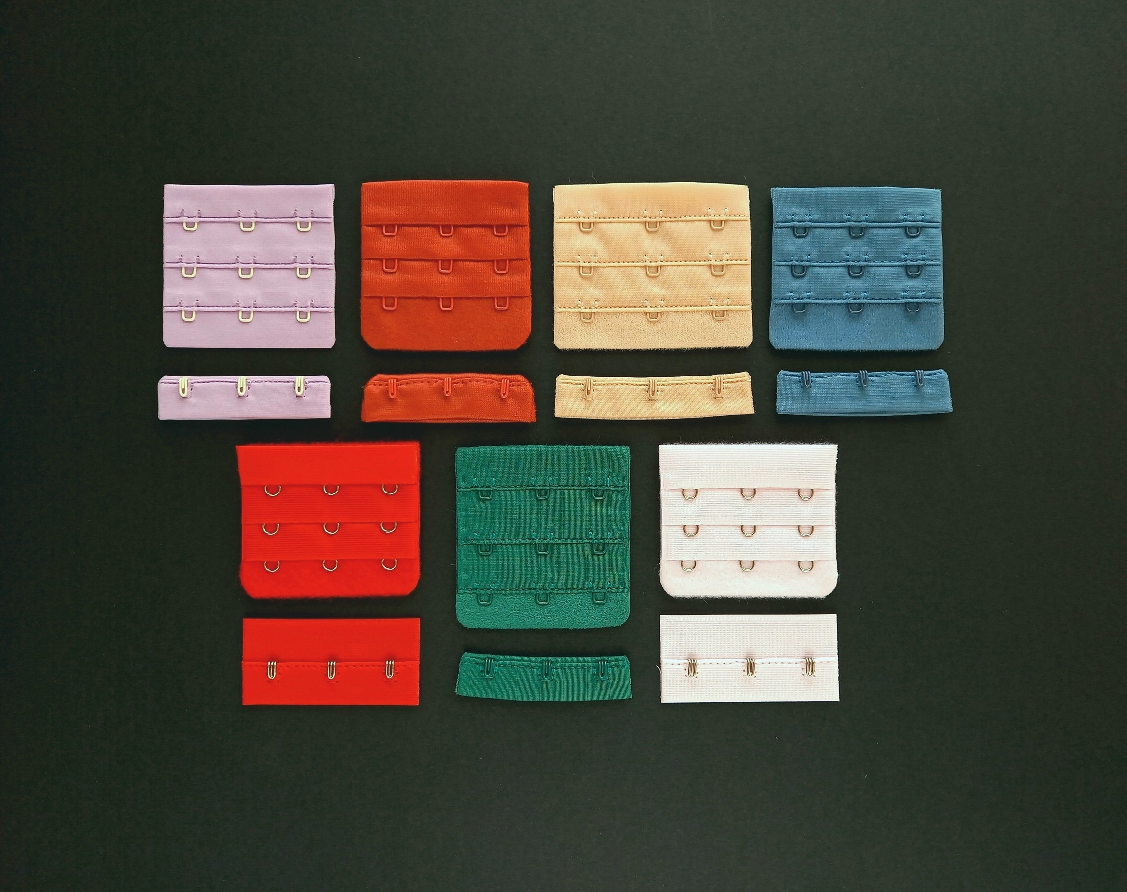 3x3 Bra Hook and Eye Set. 3 Row Fastener for Lingerie. Bra Back Closure ...