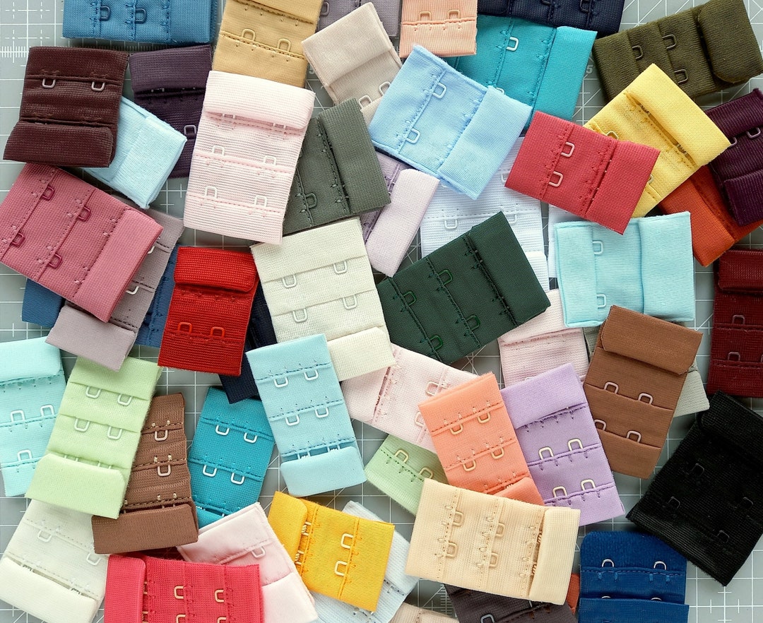 Assorted 2 Row Bra Hook and Eye Grab Bag, 15 Random Lingerie Closure ...