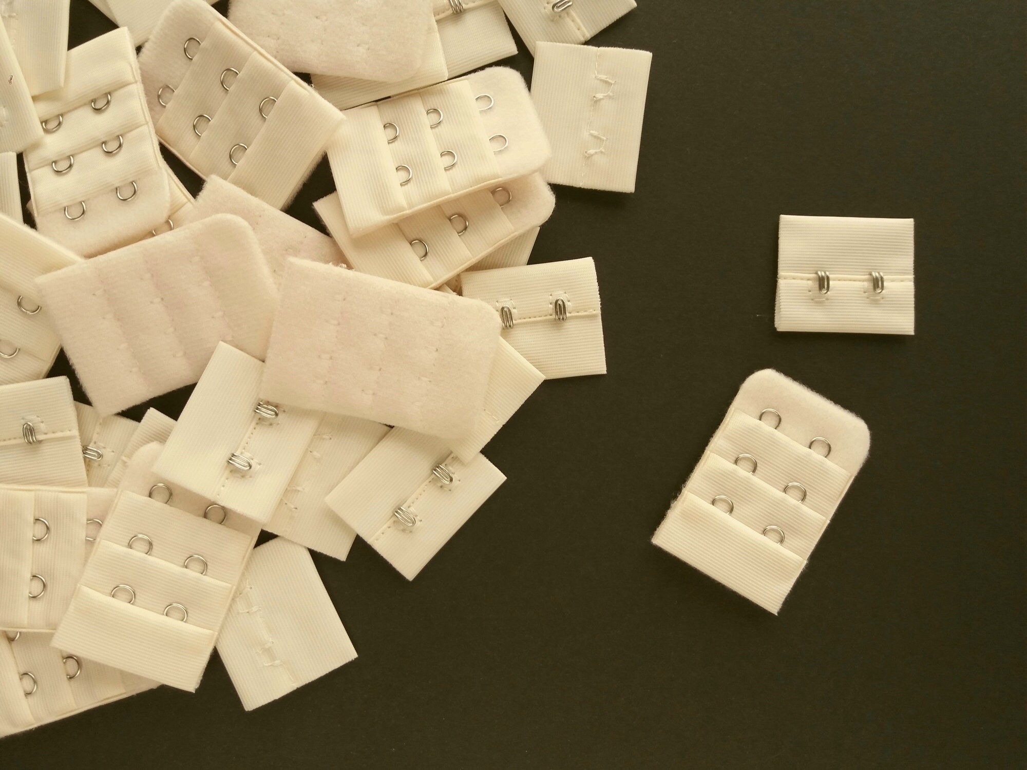 2 Row Bra Back Closure Lingerie Hook and Eye Set Adjustable | Etsy