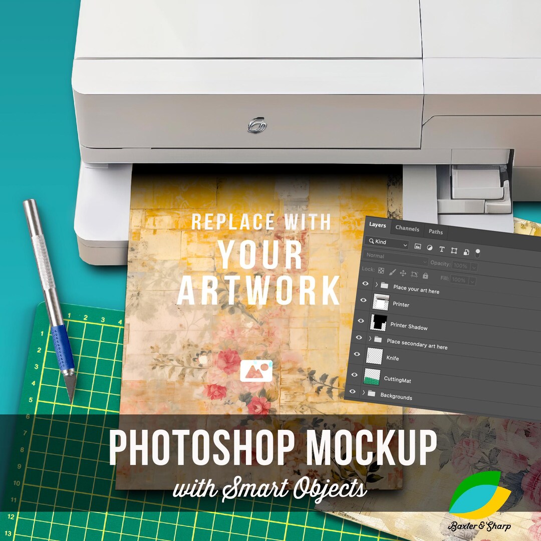 Desktop Printer Mockup | Printable Art Display (digital Download) - Etsy
