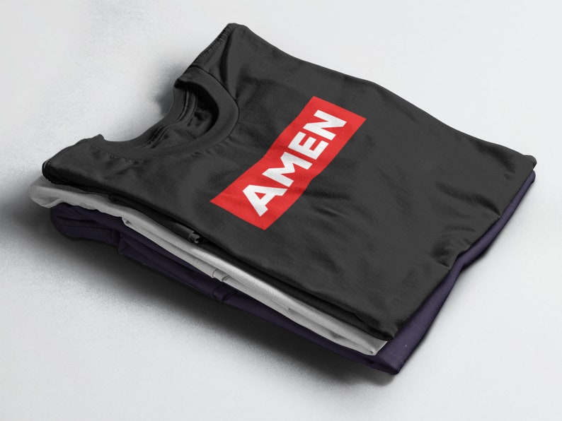 Black AMEN Mens Christian T Shirts Bible Verse Tees for Him - Etsy