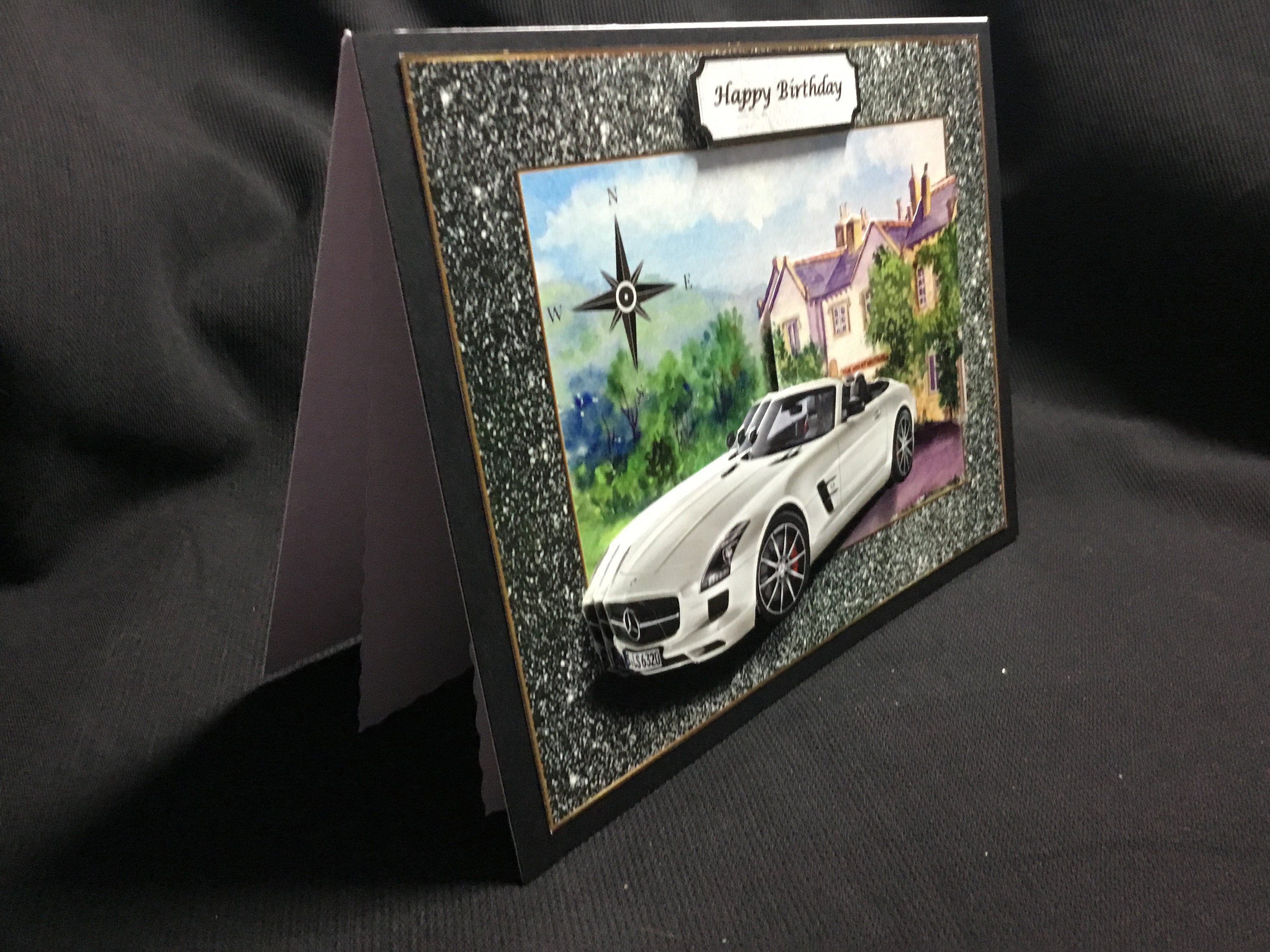 Sports Car 3D Decoupage Card Personalised Handmade in the UK - Etsy