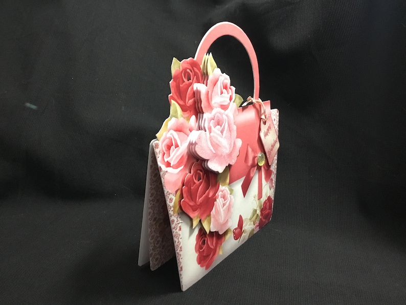Handbag Shaped 3D Decoupage Card Personalised Mothers Day - Etsy