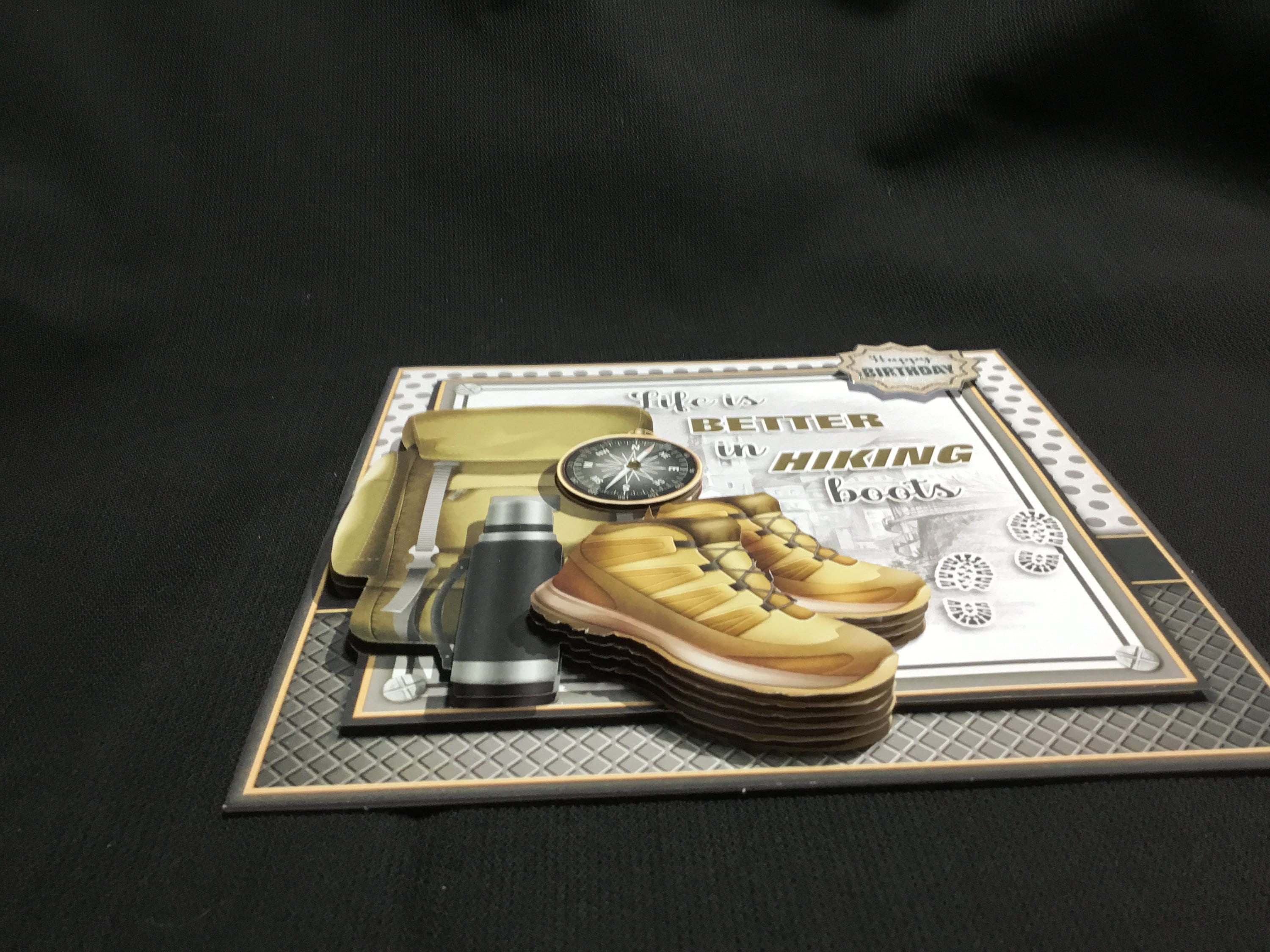 Hiking Boots 3D Decoupage Card Birthday Card Handmade in the - Etsy