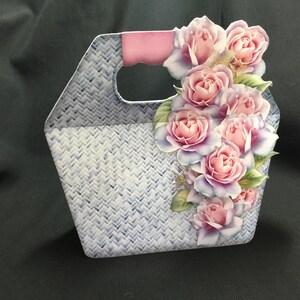 Tote Handbag Shaped 3D Decoupage Card, Personalised, Your Special Day ...