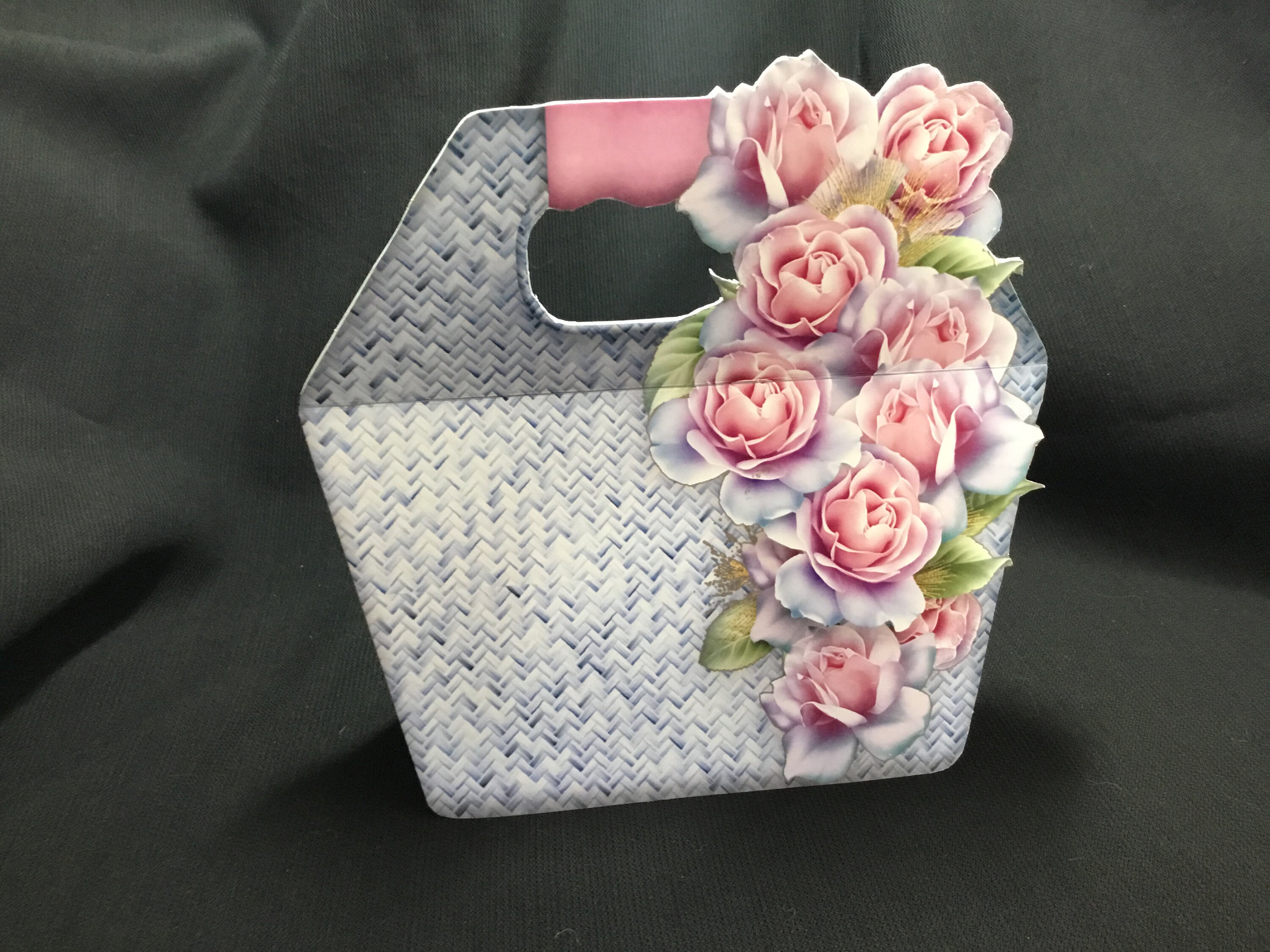 Tote Handbag Shaped 3D Decoupage Card Personalised Your - Etsy