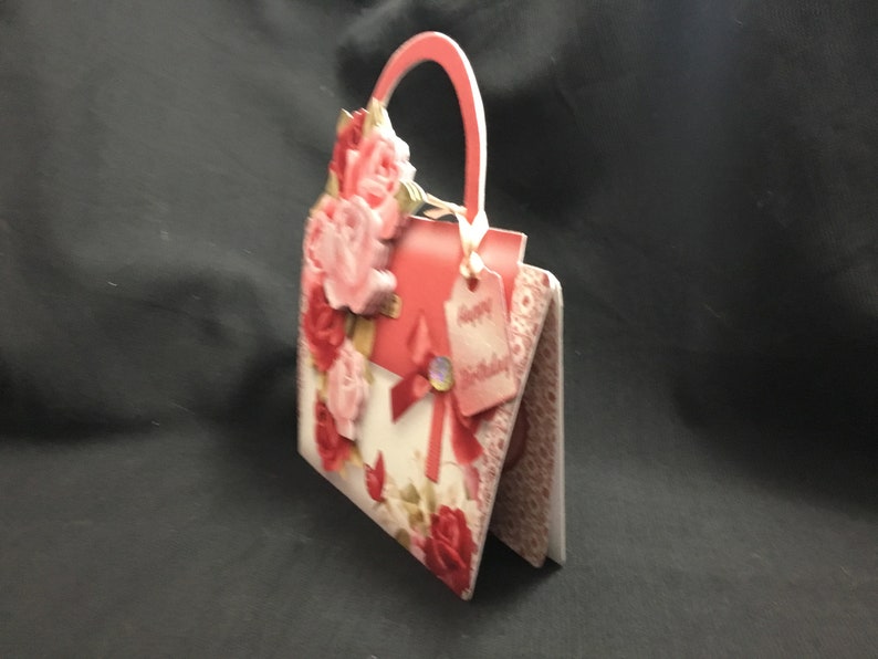 Handbag Shaped 3D Decoupage Card Personalised Mothers Day - Etsy