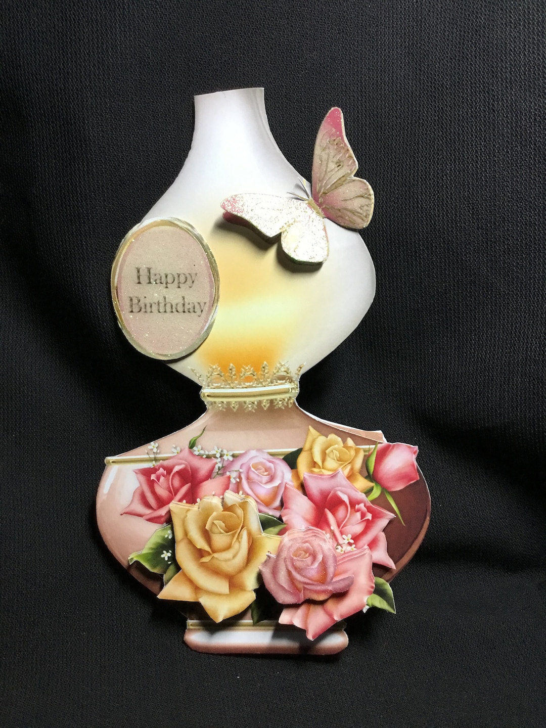 Lamp Shaped 3D Decoupage Cardor Birthday Card A Special Day - Etsy