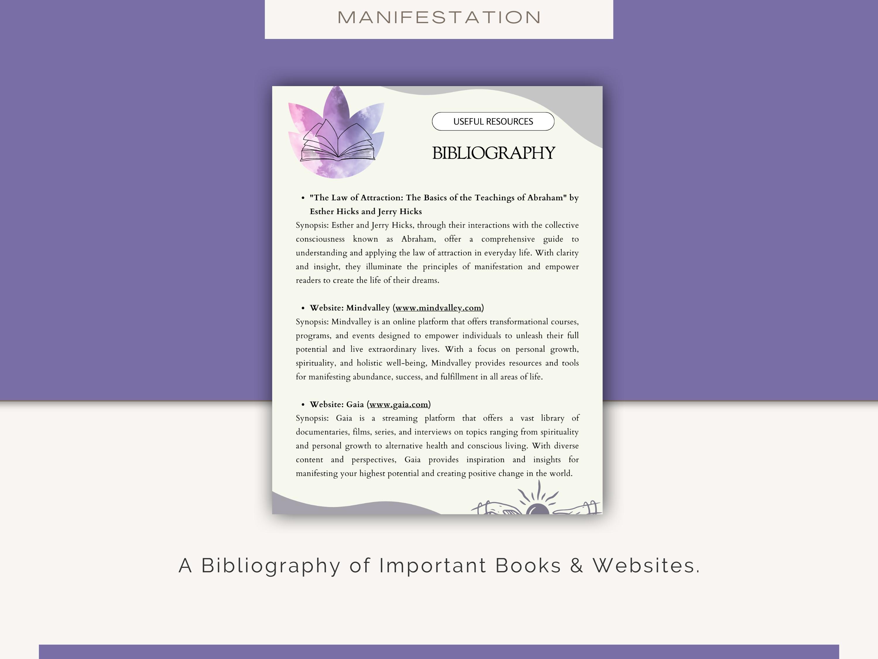 Manifestation Guidebook, Law of Attraction, Spiritual Self-help - Etsy