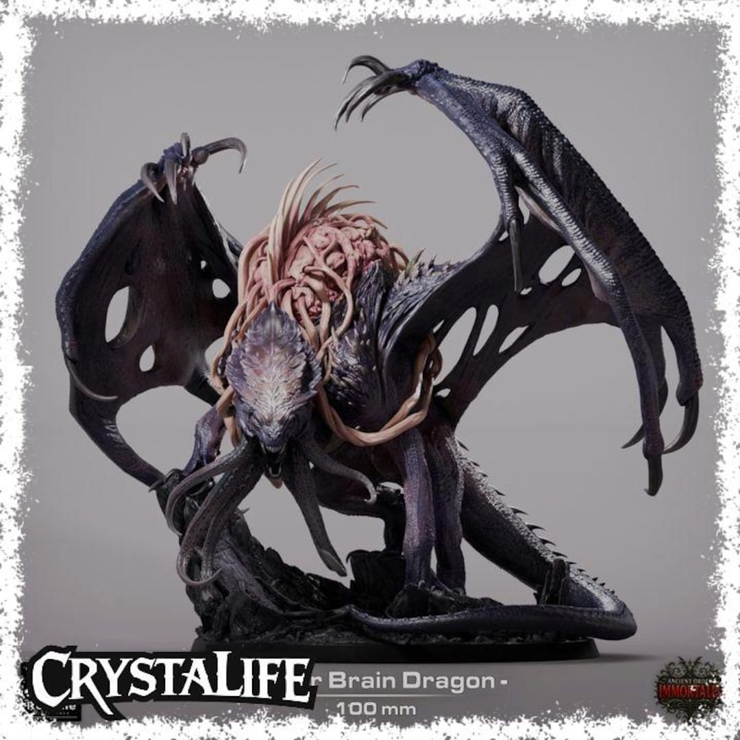 Elder Brain Dragon, Cthulu, Statue for Tabletop Gaming, 3D Printed ...