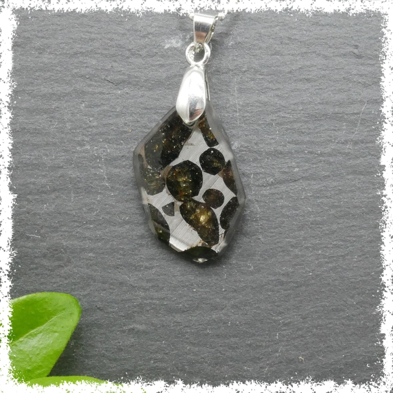 PALLASITE METEORITE PENDANT Alien Gemstone Peridot From | Etsy